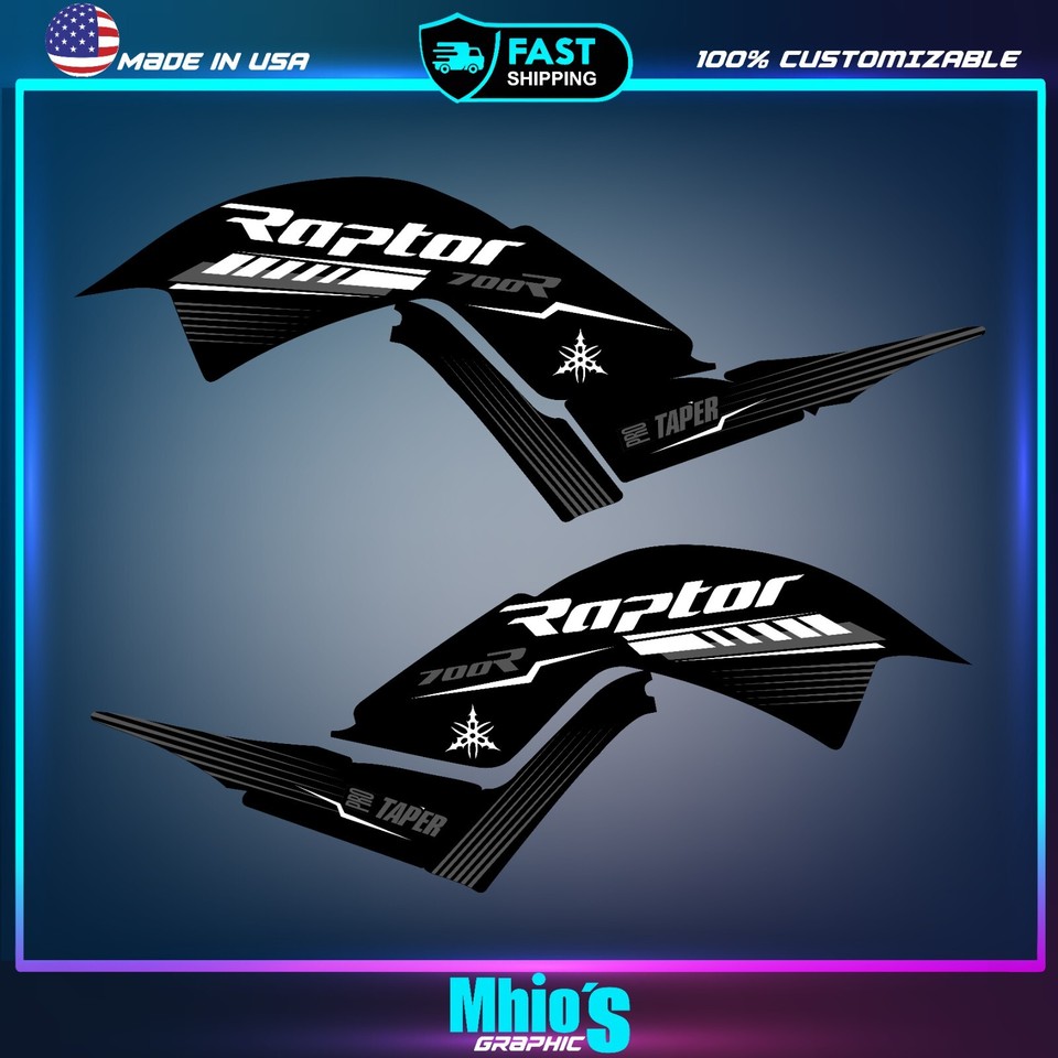 Yamaha Raptor 700 700R graphics kit 2013 2014 2017 to 2025 decals ...