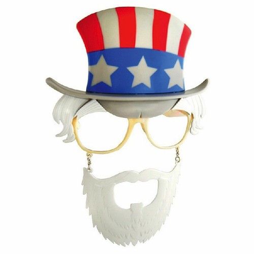 Sunstache Uncle Sam Moustache Sunglasses Sun Stache Shades Costume July ...