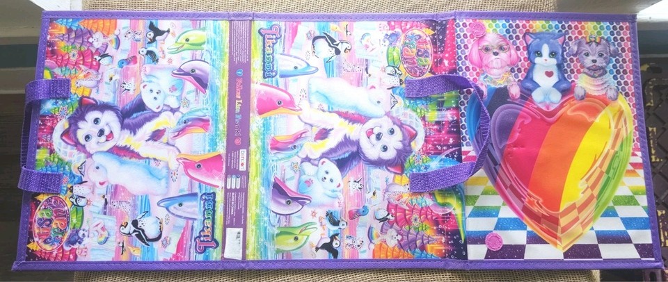 Lisa Frank Tikanni 3 Fold Binder Portfolio With Handles Husky | eBay