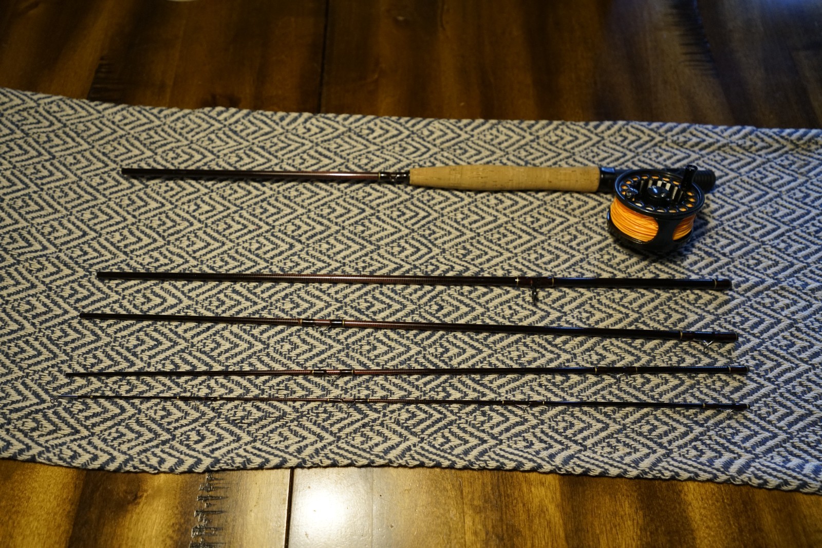 Quarrow Brown 865-5 8'6" 5pc 5wt Fly Fishing Pole With Case & Reel | eBay