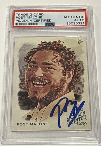 2019 Allen And Ginter POST MALONE Signed On Card Auto #176 PSA AUSTIN ...