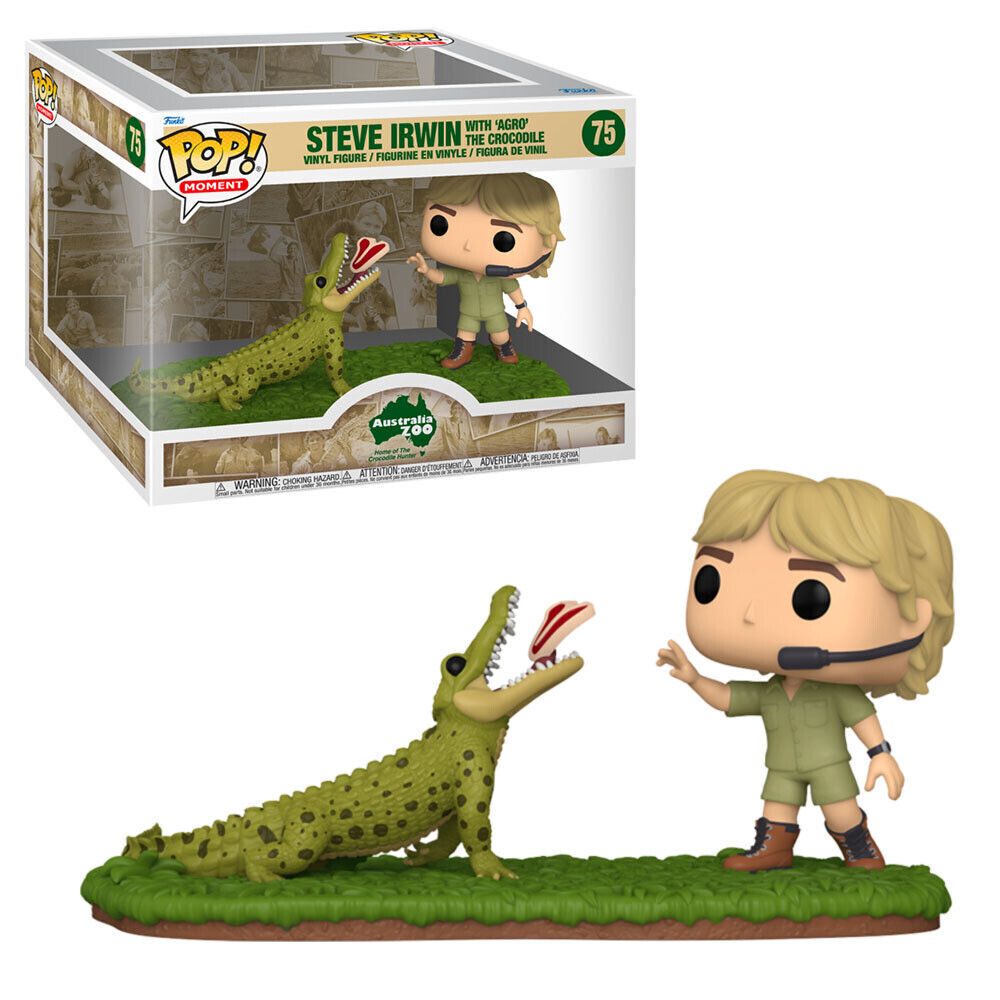 Funko POP! Australia Zoo Steve Irwin with ‘Agro’ the Crocodile Vinyl ...