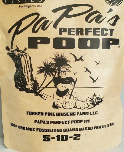 Papa's Perfect Poop OMRI Listed 5 lb. Organic Fossilized Guano Based ...