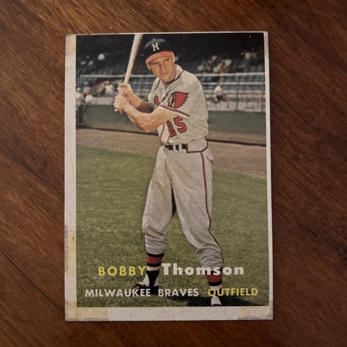 1957 Topps Baseball Bobby Thomson Milwaukee Braves Card #262 | eBay