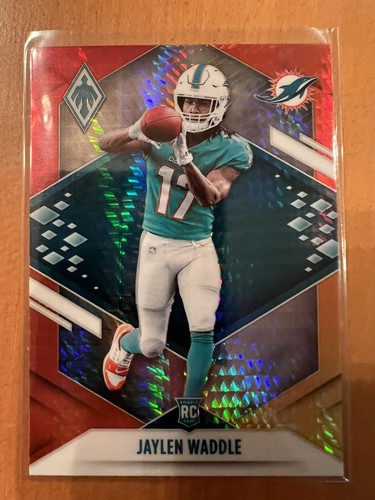 2021 Panini Phoenix Jaylen Waddle Fire Burst Prizm Rookie Fanatic ...