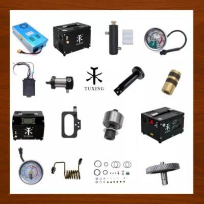 TUXING 4500PSI 12V PCP Pump Air Compressor High Pressure Spare Parts ...