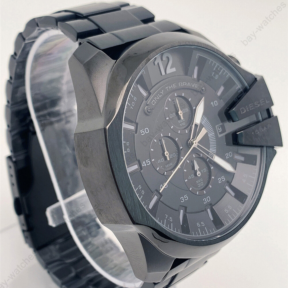 Diesel DZ4355 Mega Chief Chronograph Black Stainless Steel Bracelet Men ...