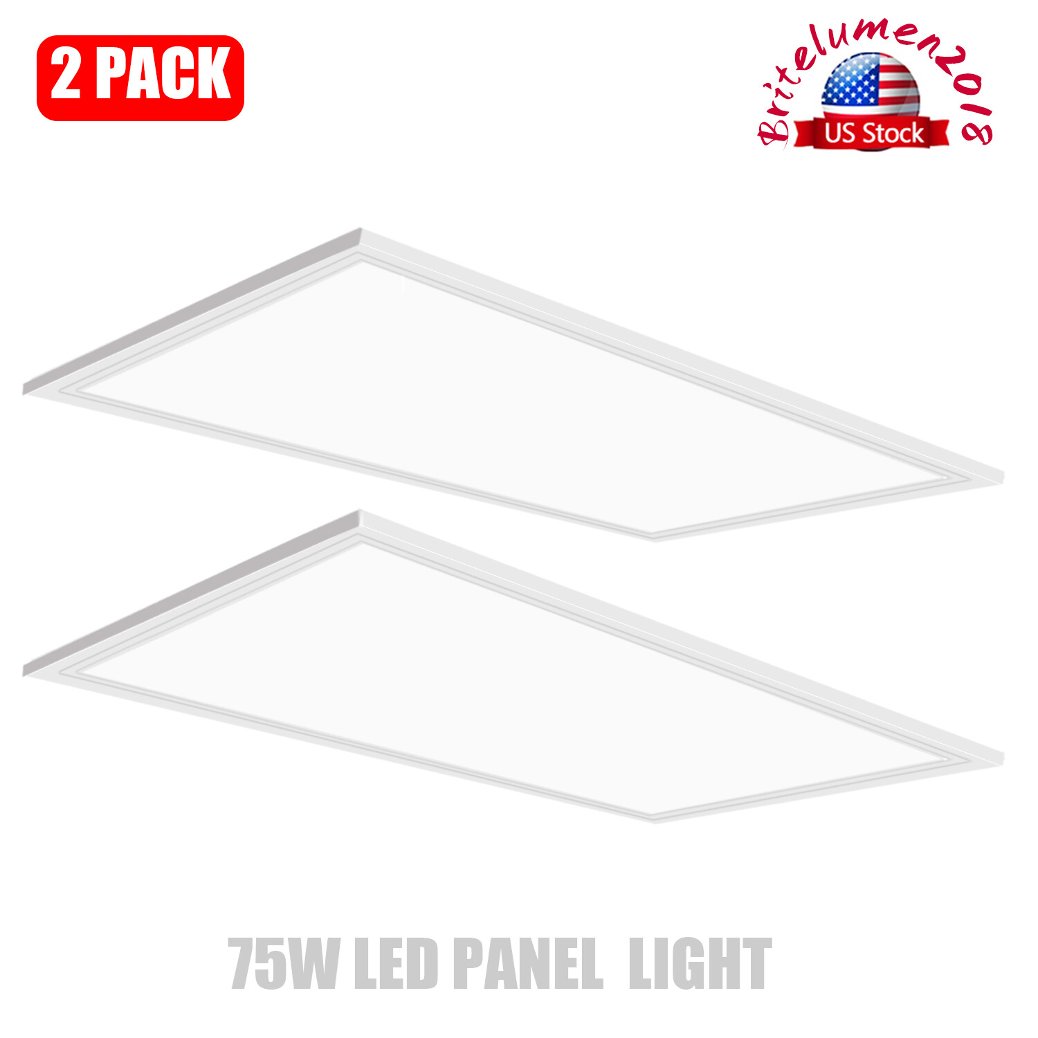 2-20Pack 2x4 Ft LED Panel Light Drop Ceiling Flat Recessed Troffer ...
