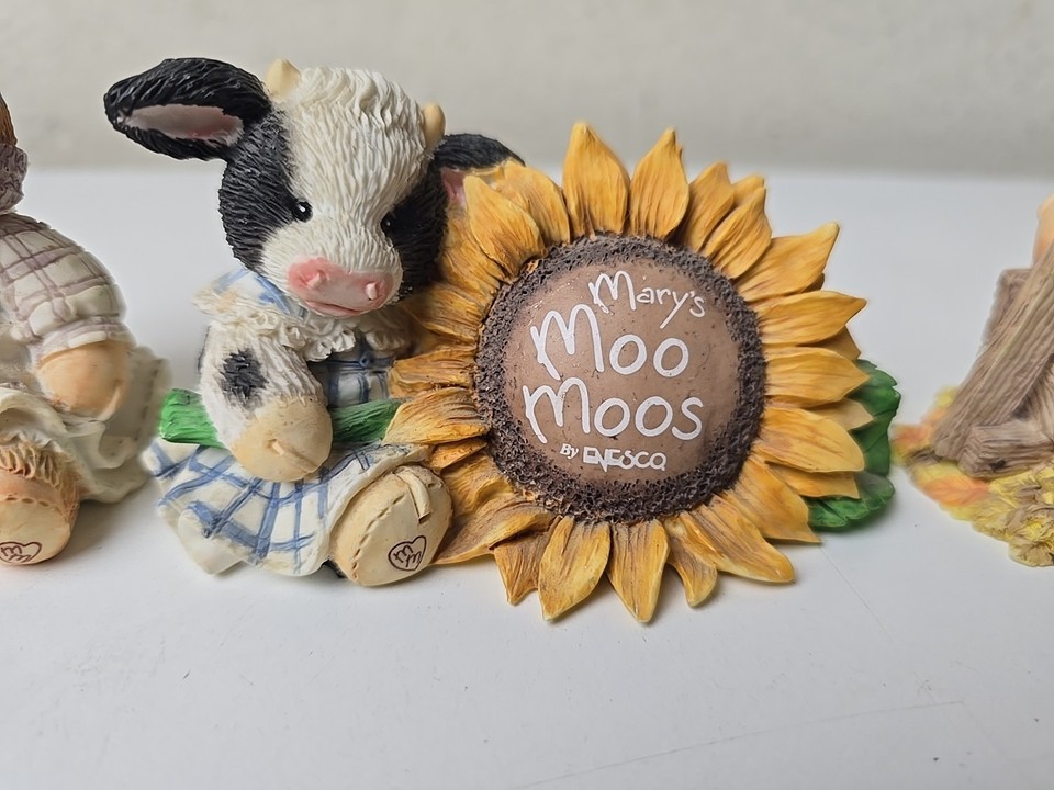 Vintage Lot of 8 Mary’s Moo Moos Collectible Cow Figurines 1993 - 1995 ...