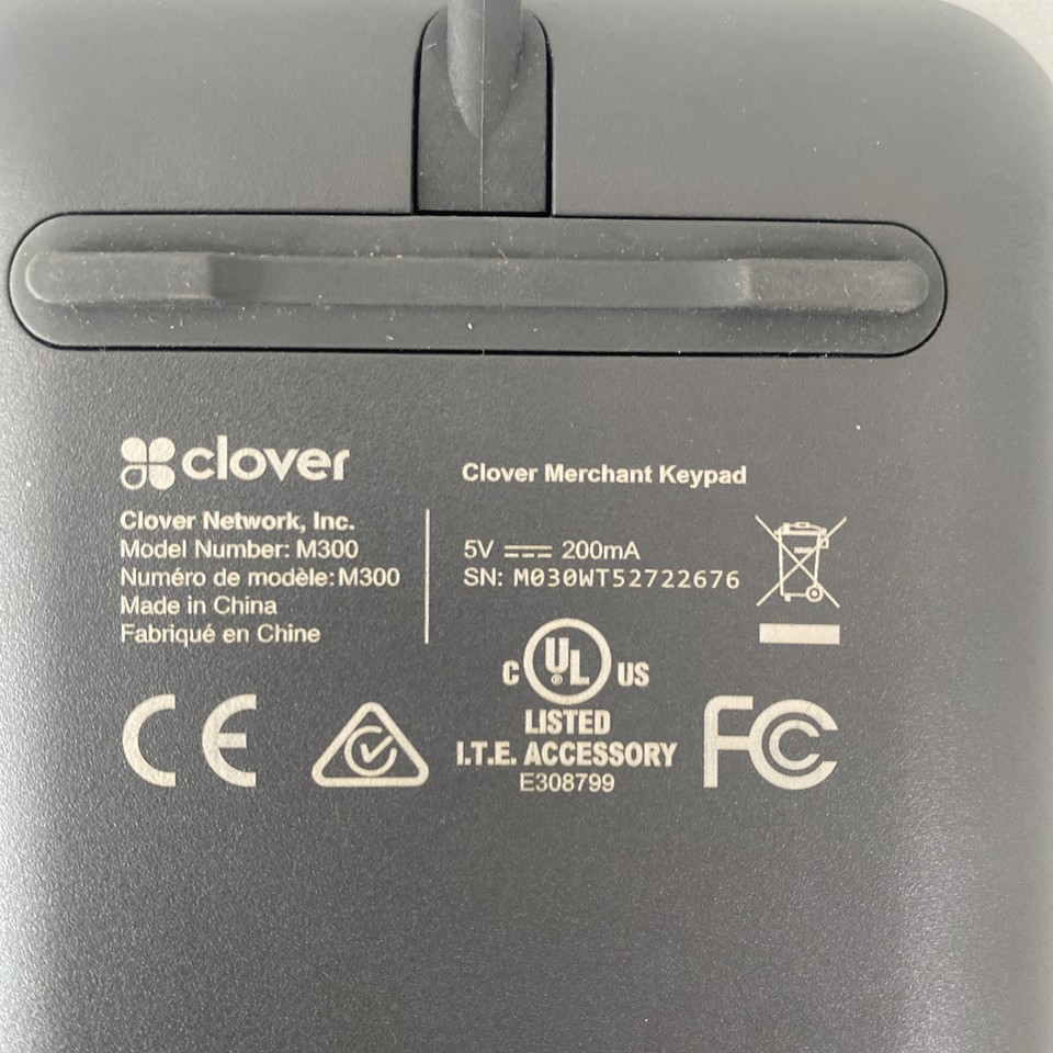 Clover M300 USB Merchant Facing Keypad | eBay