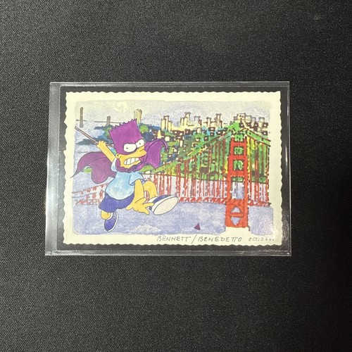 2001 Inkworks The Simpsons Mania Tony Bennett Bart Simpson Painting #71 ...