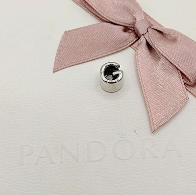 PANDORA Sterling Silver Open Letter G Bead Charm 797461 BOXED RETIRED ...