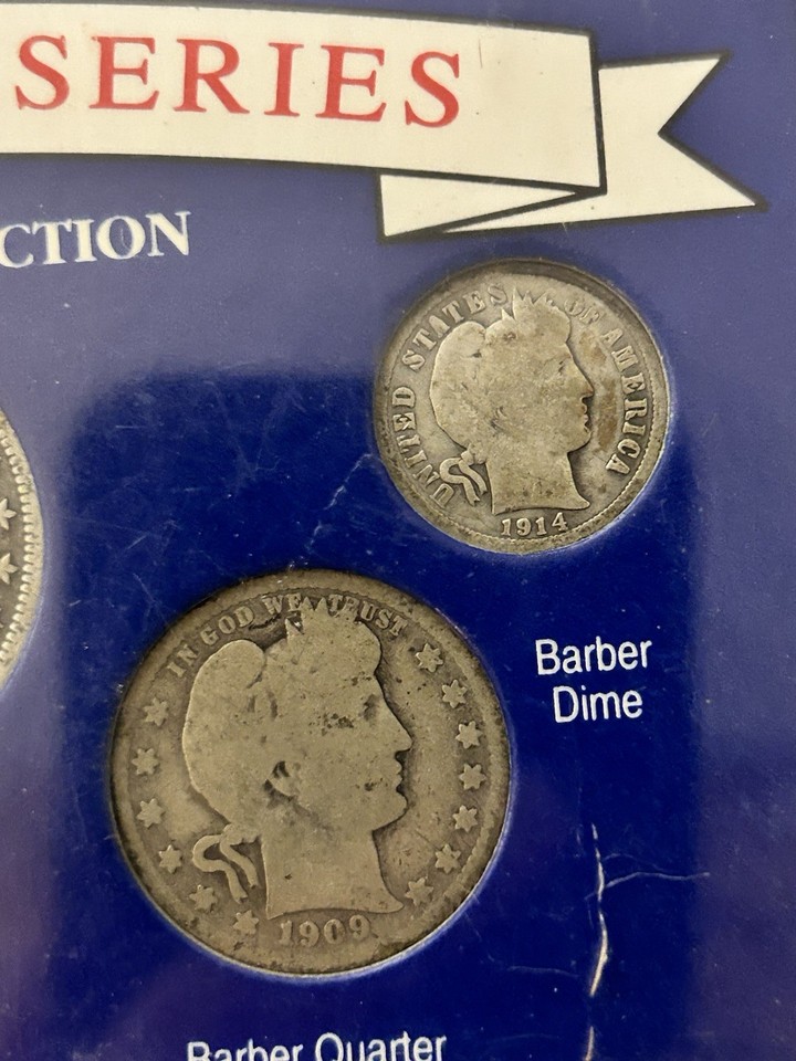 U.S. Silver Americana Series Yesteryear Collection 5 Coin Set Barber ...