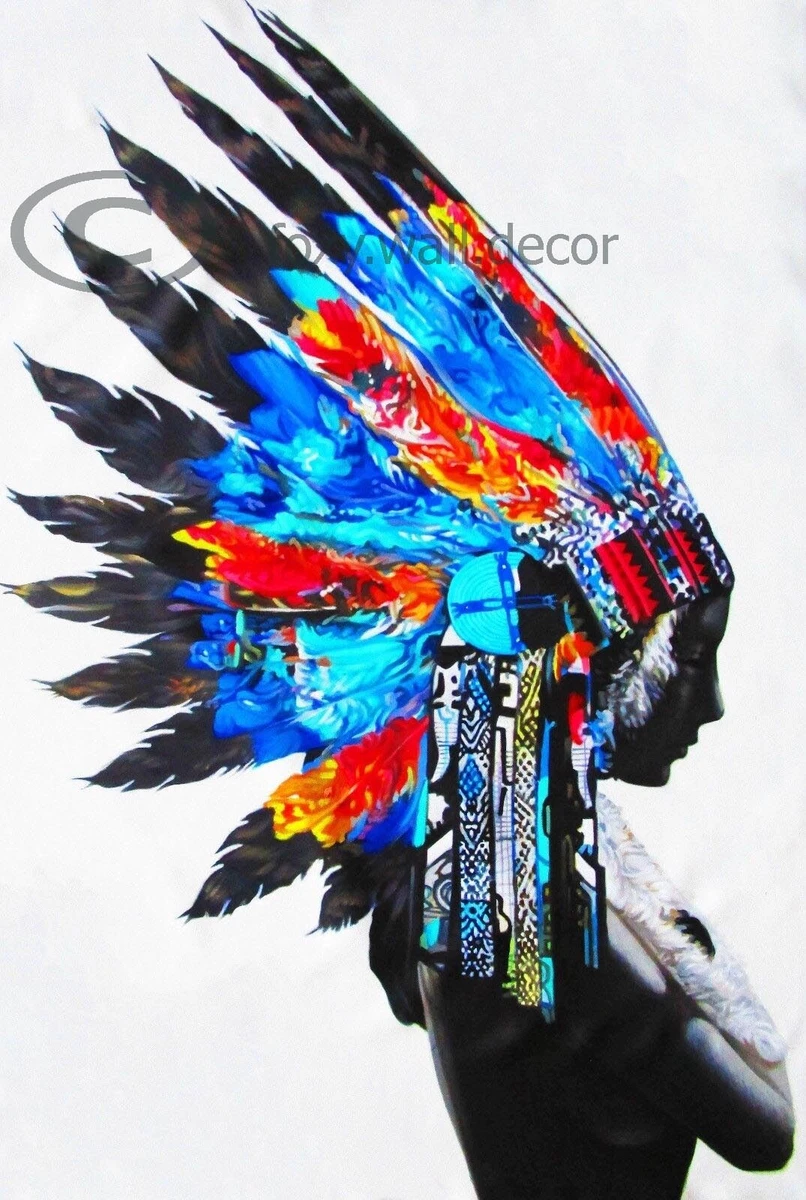 Native American Feather Painting