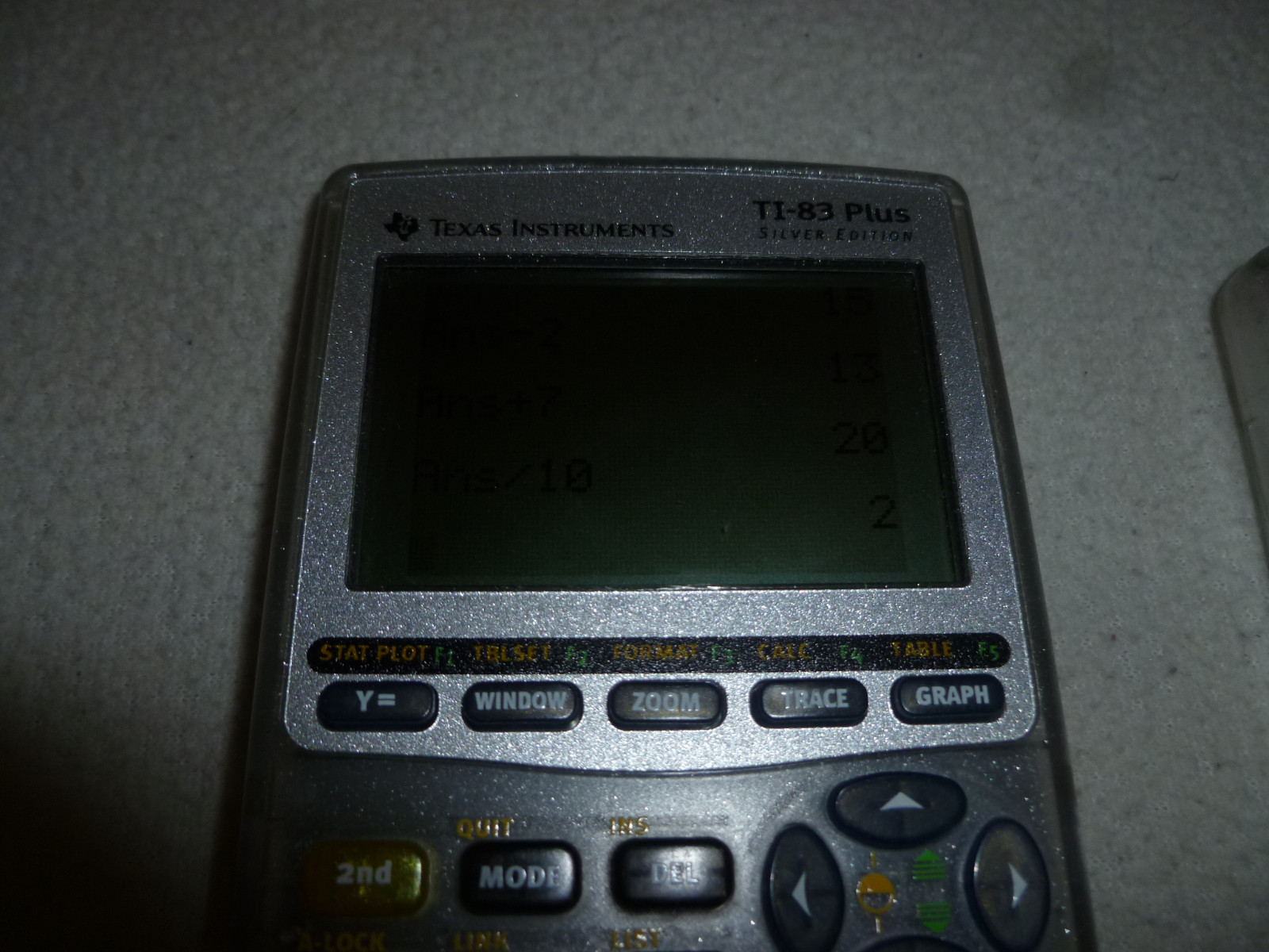 TEXAS INSTRUMENTS TI-83 PLUS SILVER CALCULATOR W SLIDE CASE COVER TI83 ...
