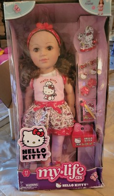 My Life As Poseable Hello Kitty Baker 18" Doll, Brunette Hair, Brown ...