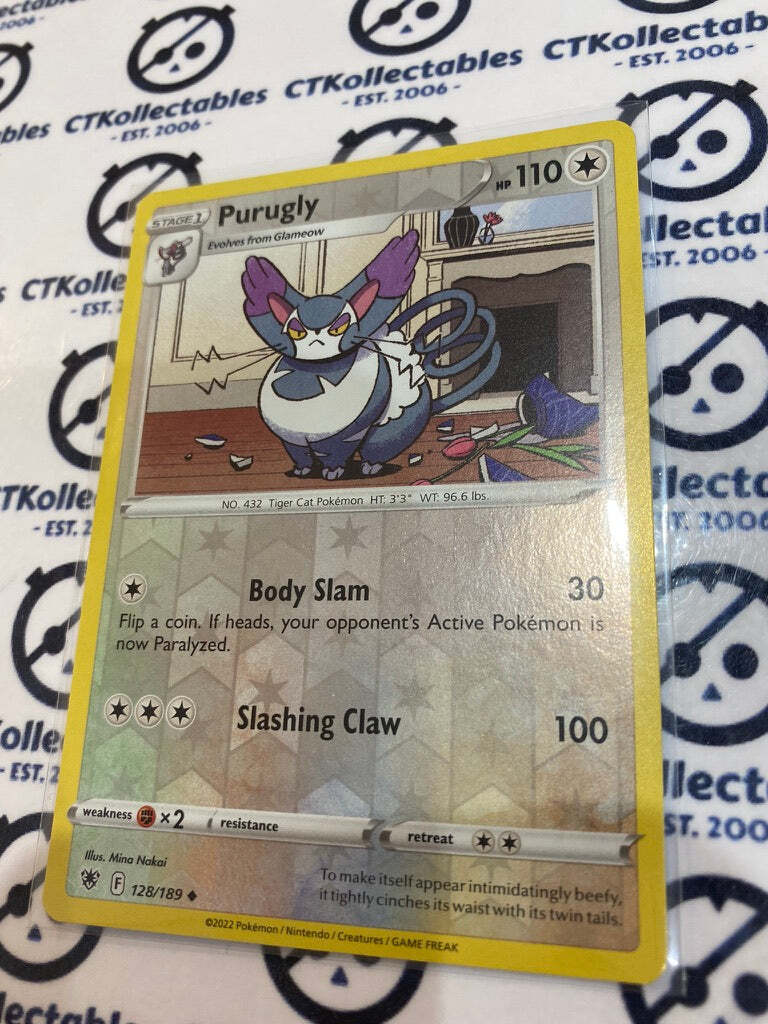 Purugly Reverse Holo #128/189 2022 Sword & Shield Astral Radiance ...