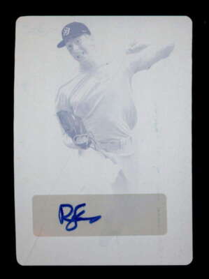 RYAN SLEEPER 2018 LEAF PERFECT GAME MASTERPIECE PRINTING PLATE AUTO #1/ ...