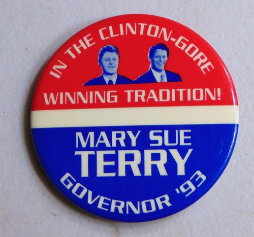 Bill Clinton 1993 Virginia Governor campaign pin button political | eBay