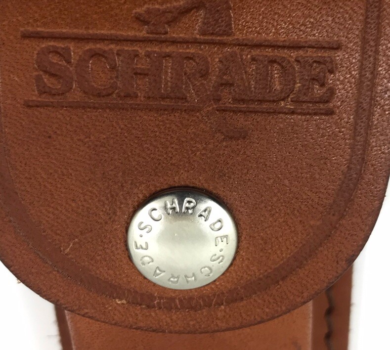 Brown Leather Schrade 7OT Old Timer Folding Pocket Knife Sheath 2755-LQ ...