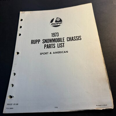 1974 RUPP NITRO II CHASSIS PARTS MANUAL 14 PAGES USED (R37) | eBay