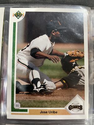 91 Upper Deck Jose Uribe Rare Birthday Error Card MINT CONDITION | eBay