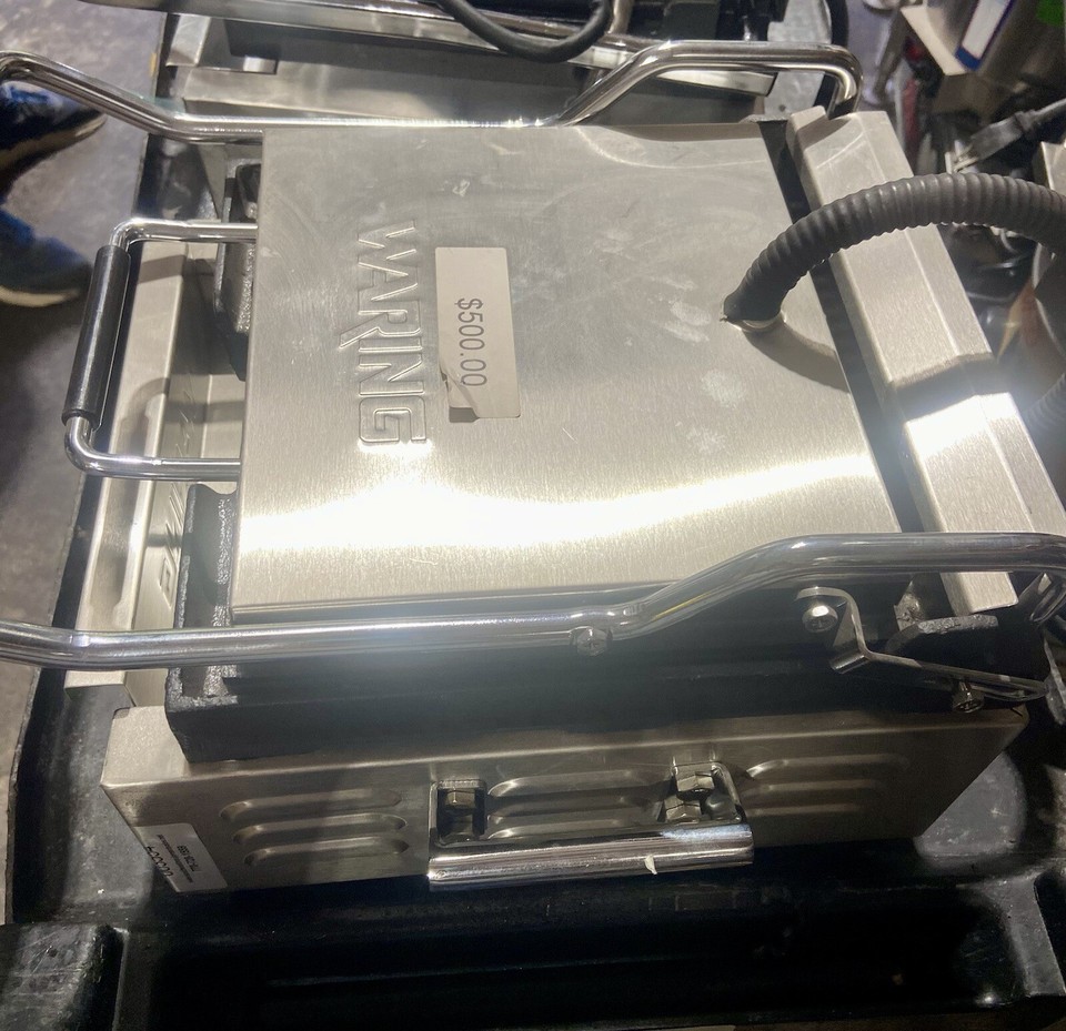 New * Waring WPG150 Panini Perfetto Grooved Top & Bottom Panini ...