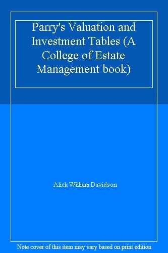 Parry's Valuation and Investment Tables By Alick William Davidso | eBay