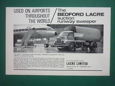 9/1968 PUB LACRE BEDFORD LACRE SUCTION RUNWAY SWEEPER CAMION TRUCK ...