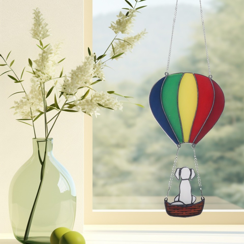 Acrylic Window Hanging Hot Air Balloon Dog Indoor Hanging | eBay Australia