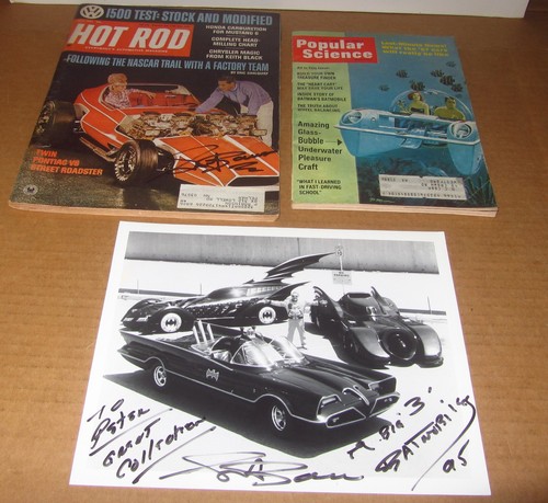 Batman Batmobile still signed by George Barris/1966 P. Science & Signed ...