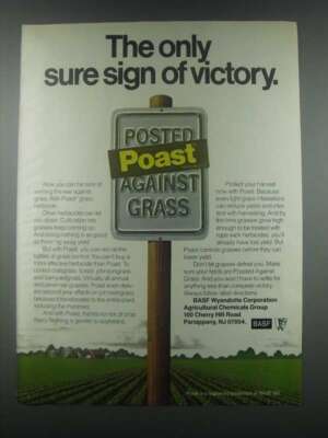 1985 BASF Poast Herbicide Ad - Sure Sign of Victory | eBay