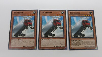 3x TRUCKROID MONSTER BP02-EN055 UNLIMITED EDITION RARE YUGIOH NM ...