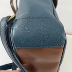 Fossil Claire Leather Backpack Navy Blue Preowned | eBay