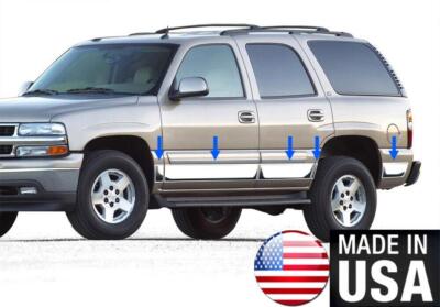 ROCKER PANEL 10-PC 6" WIDE Mirror Polished Stainless CHEVY TAHOE 00-06 ...