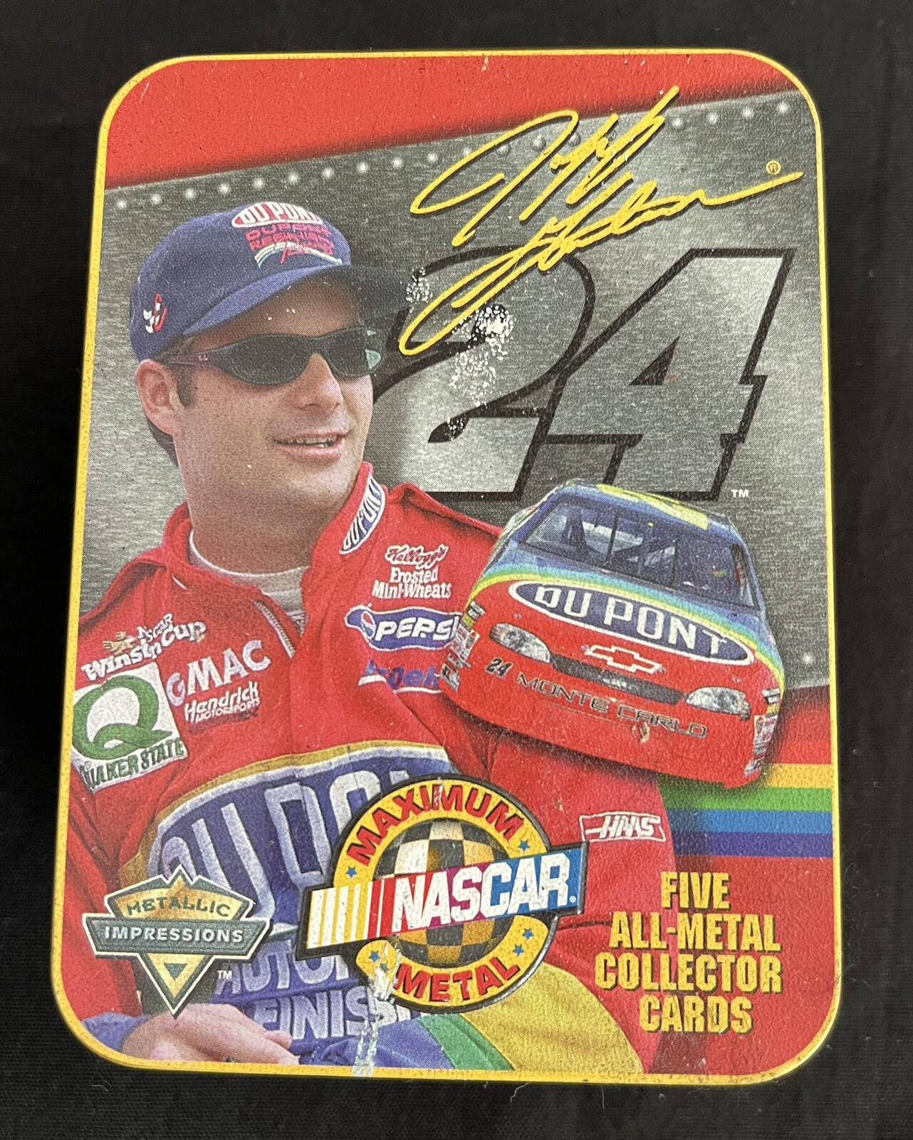 Vintage Jeff Gordon Metallic Impressions Metal NASCAR Collectors Cards ...