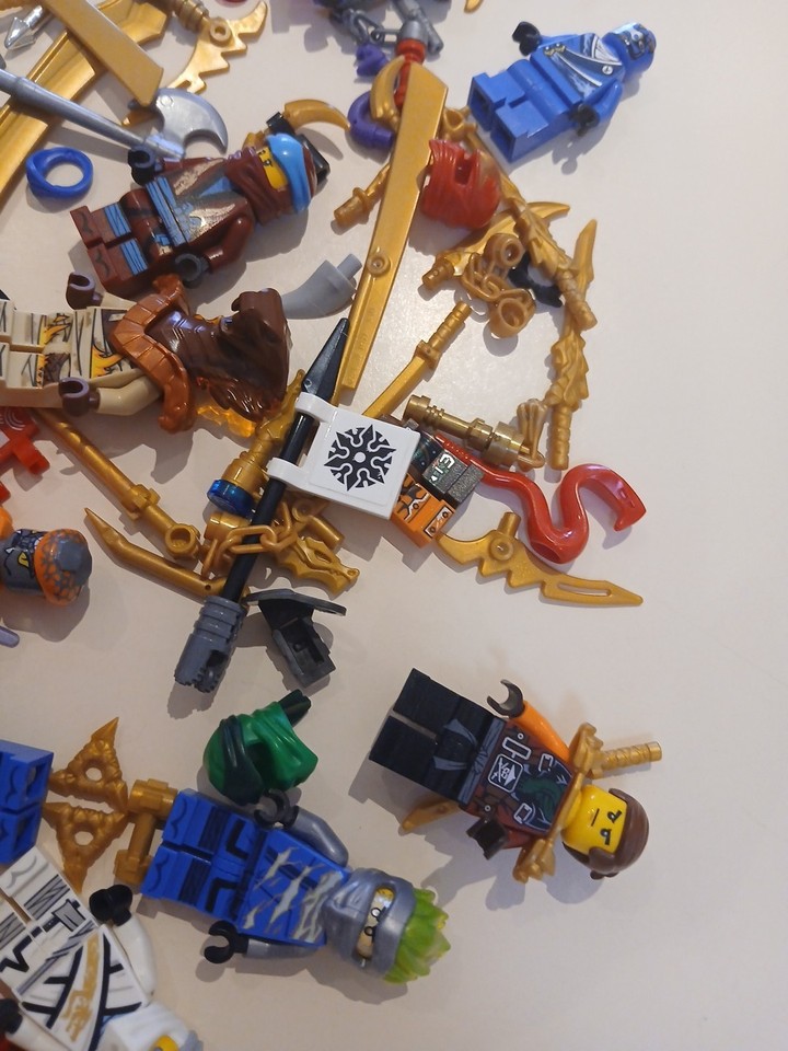 Lego Ninjago bulk minifigures and accessories. Golden Lloyd. Pyro ...