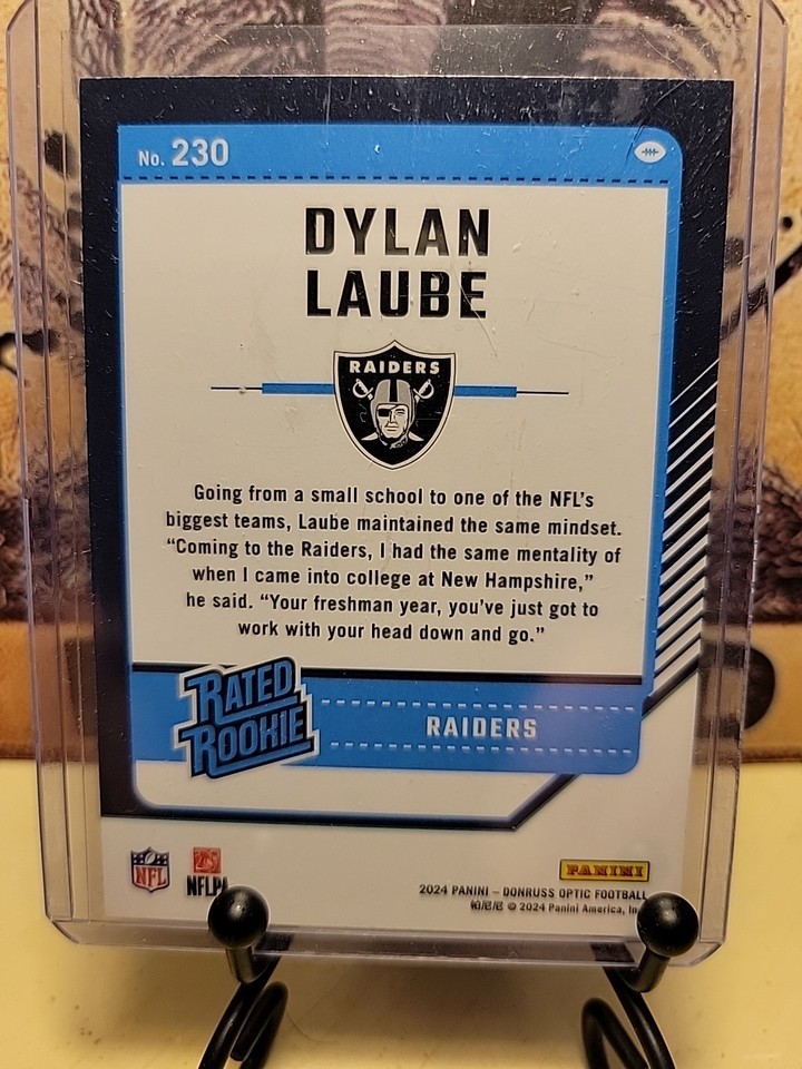 Dylan Laube 2024 Donruss Optic Base Rated Rookie RC #230 Raiders | eBay