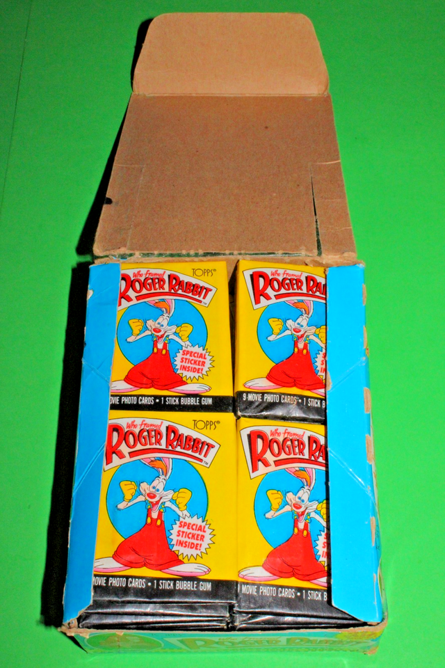 Roger Rabbit (Who Framed) Movie Vintage Bubble Gum Card Box 36 Packs ...