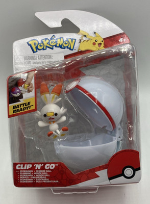 Pokemon Clip 'N' Go Poké Ball Figure Scorbunny New Sealed Battle Ready ...