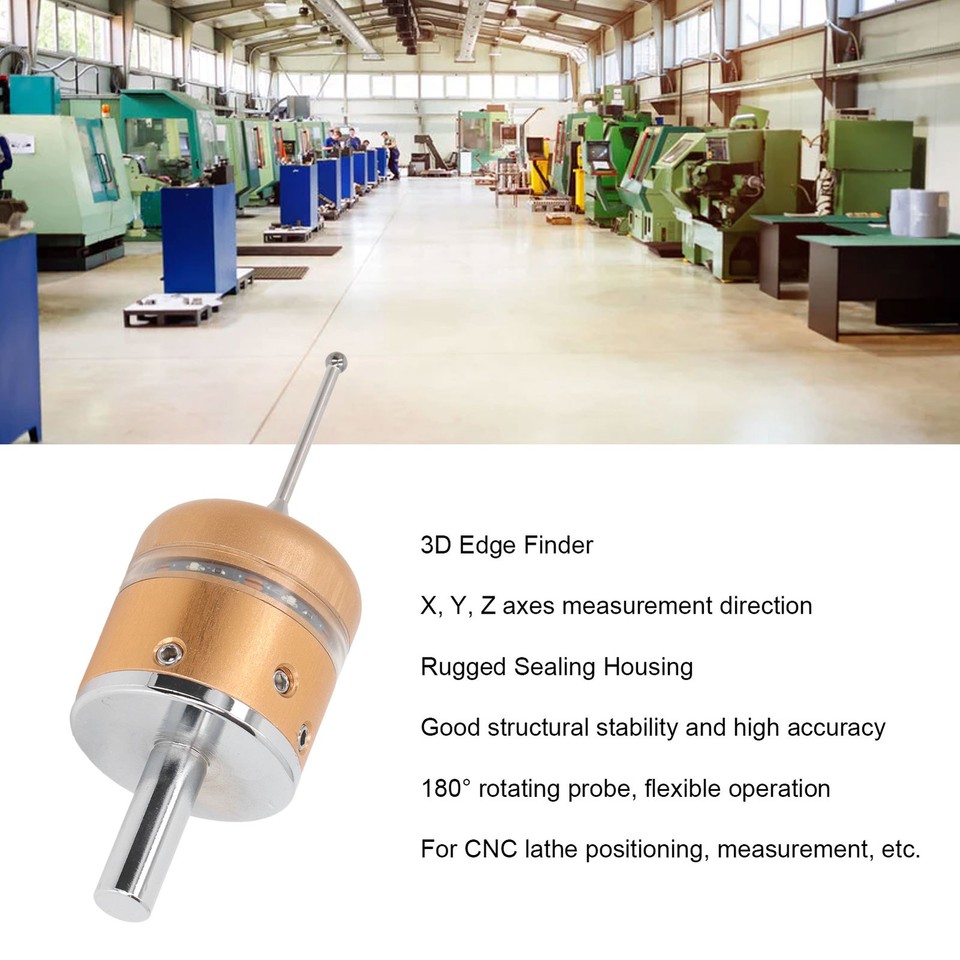 Red 3D Edge Finder With Probe High Accuracy Edge Locator For CNC ...