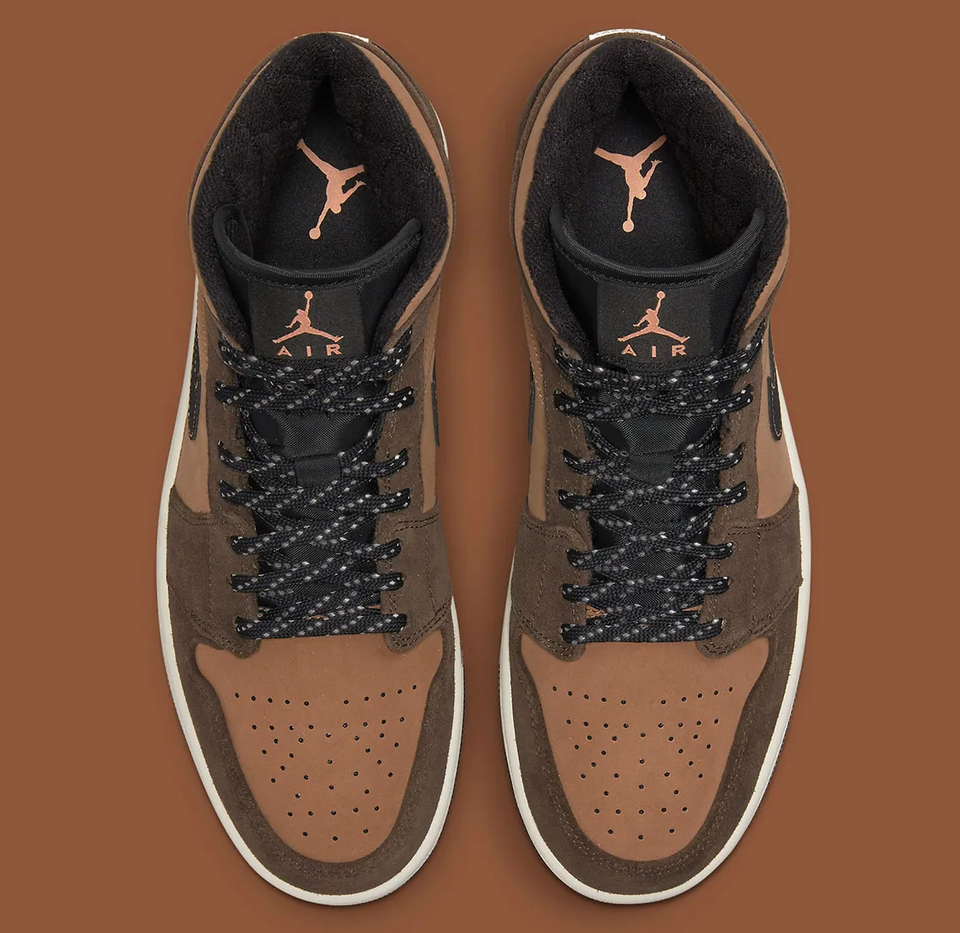 Nike Air Jordan 1 Mid SE Dark Chocolate DC7294-200 GS Womens Shoes NEW ...