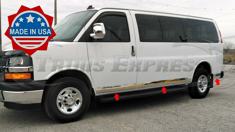 1998-2025 Chevy Express/Savana Folded Cargo Van 4 Door SWB Rocker Panel ...