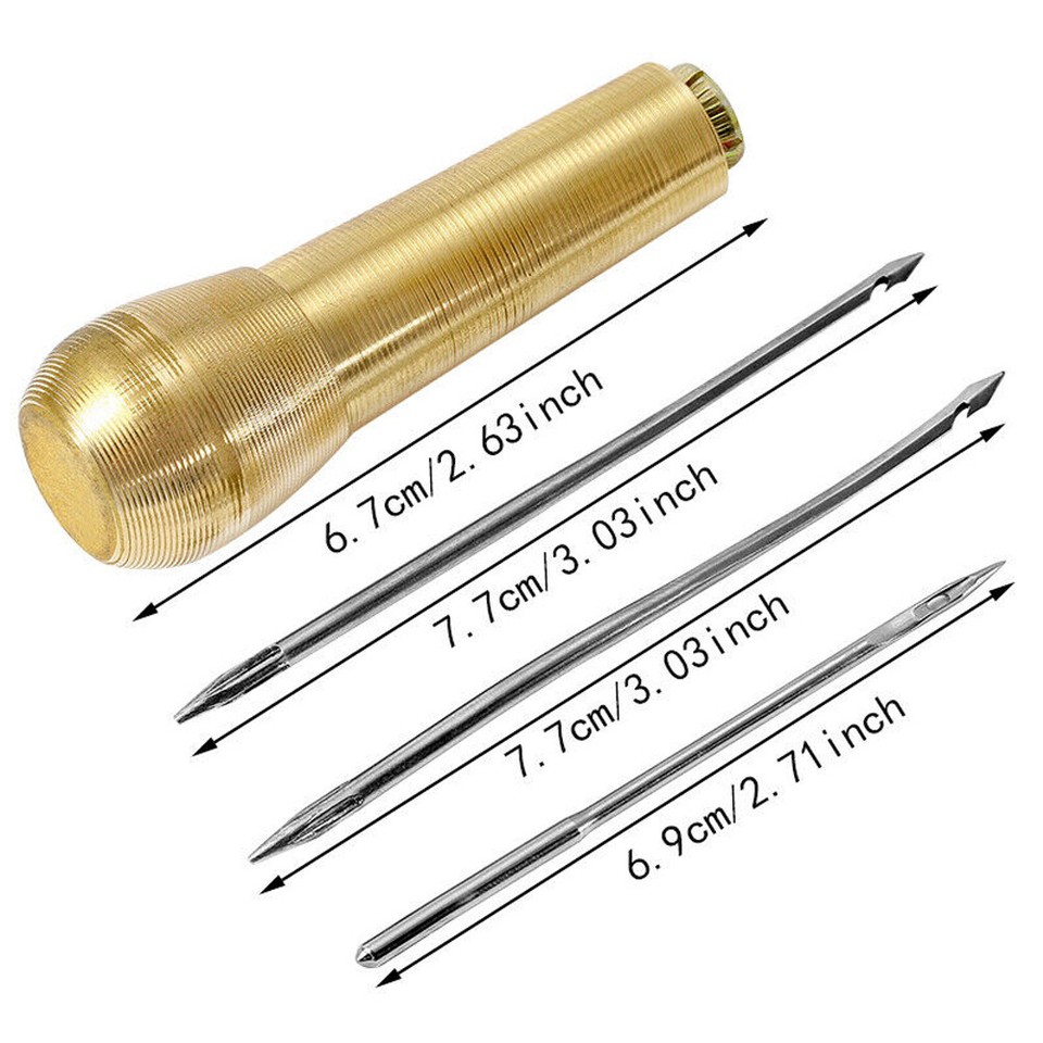 Leather Sewing Awl Thread Kit manual machine Stitcher Shoemaker Repair ...