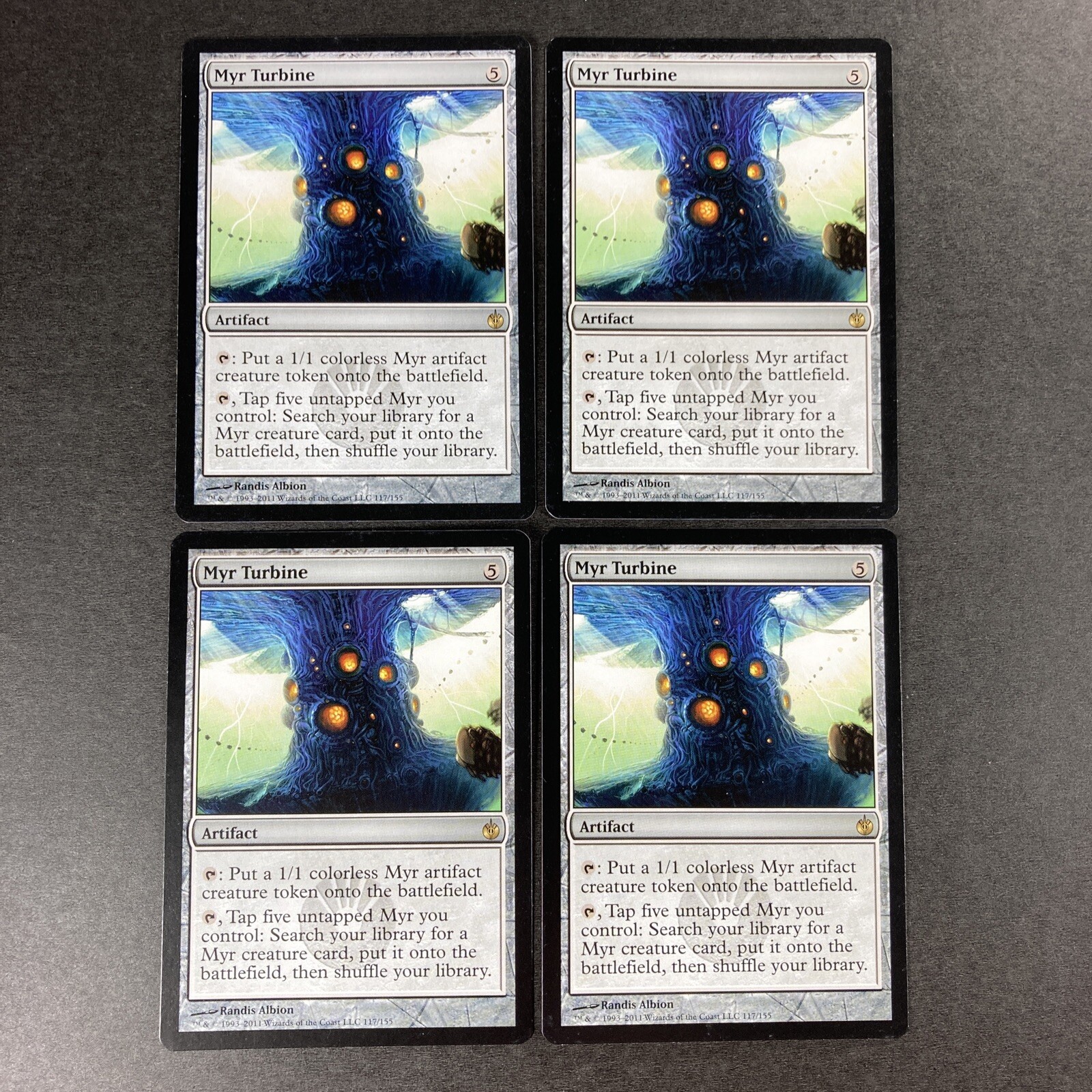 Set of X4 MTG Myr Turbine Mirrodin Besieged 117/155 Regular Rare | eBay