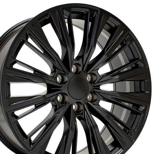 22 Inch Satin Black 84638161 Rims Set (4) Fits Cadillac Escalade Yukon ...