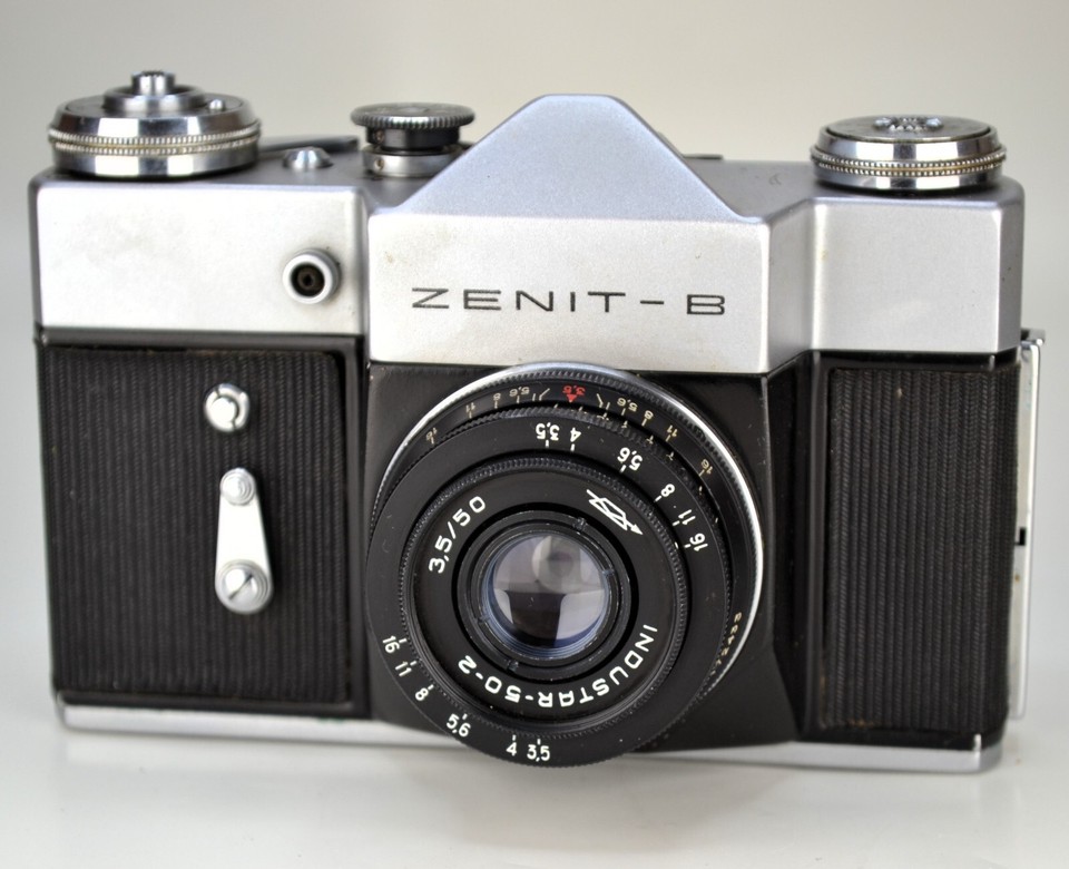 1970 SOVIET USSR "ZENIT-B (ZENIT-V)" camera + INDUSTAR-50-2 LENS f3.5/ ...