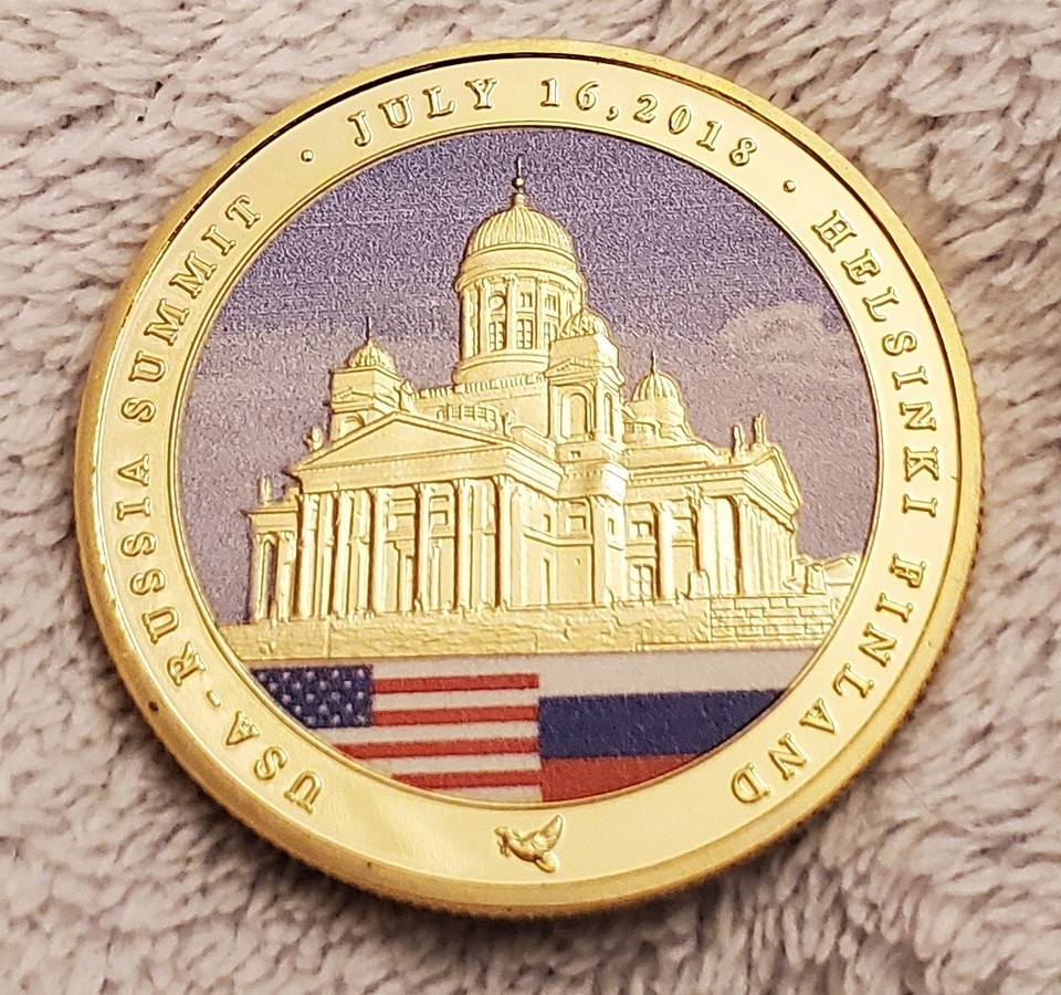 Donald Trump Gold Coin United States of America USA Flag Putin Russia ...