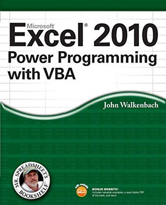 EXCEL 2010 POWER PROGRAMMING WITH VBA By John Walkenbach **Mint ...