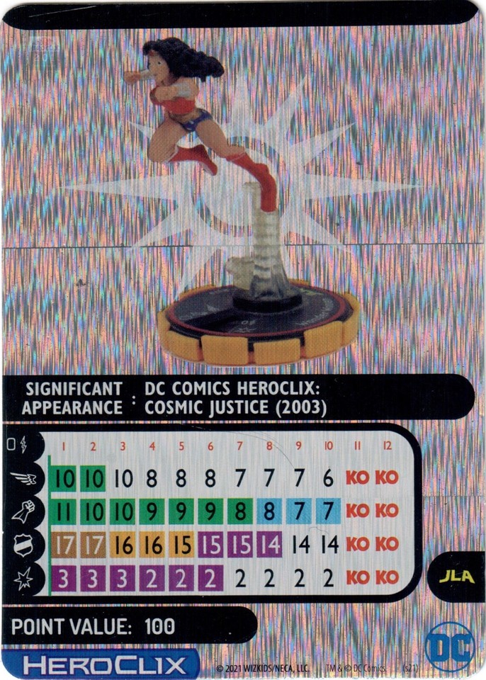 HeroClix L078 Wonder Woman Legacy card (Wonder Woman 80th Anniversary ...